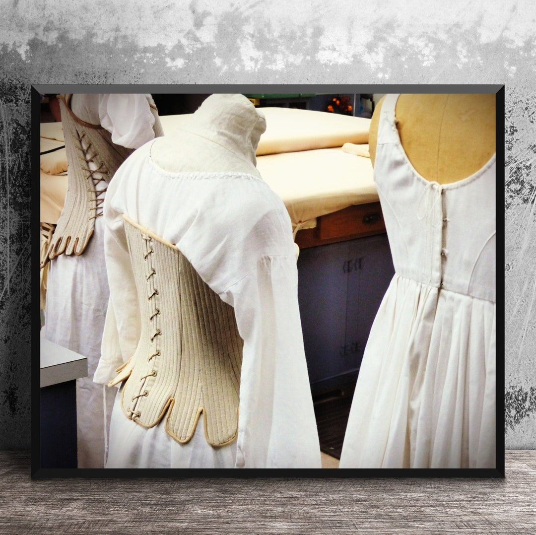 Colonial Corsets Photo, Sewing Room Decor, Costume Shop Photo, Historic ...