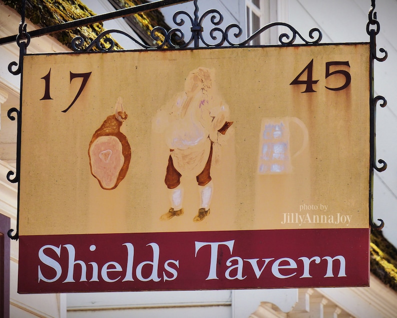 Shields Tavern Sign Colonial Williamsburg Williamsburg Art | Etsy