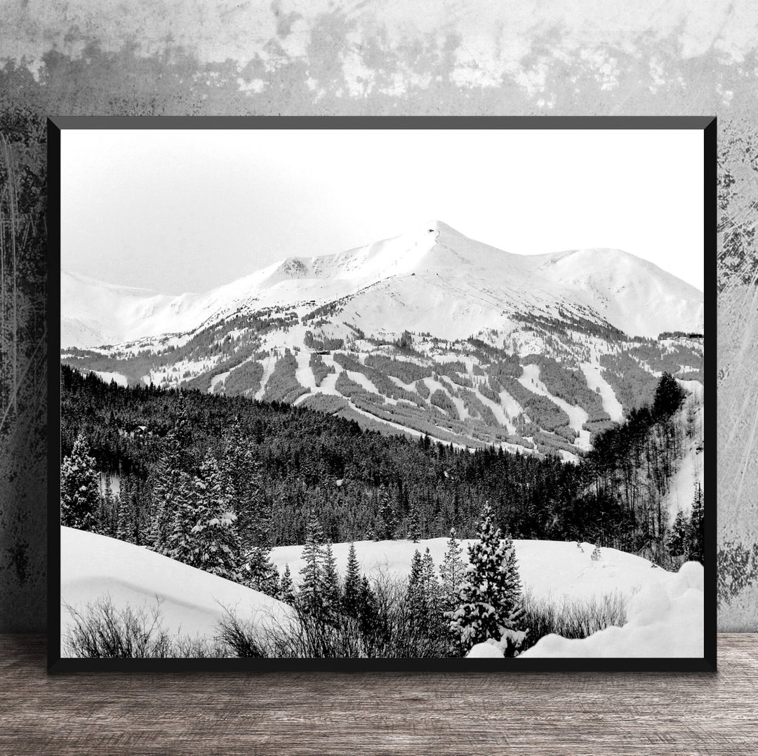 Breckenridge Wall Art, Rocky Mountain Landscape, Ski Resort Art Print ...