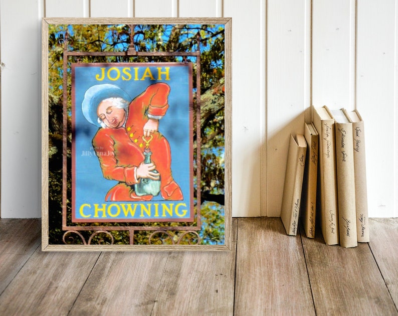 Josiah Chowning Vertical Tavern Sign Photo Colonial | Etsy