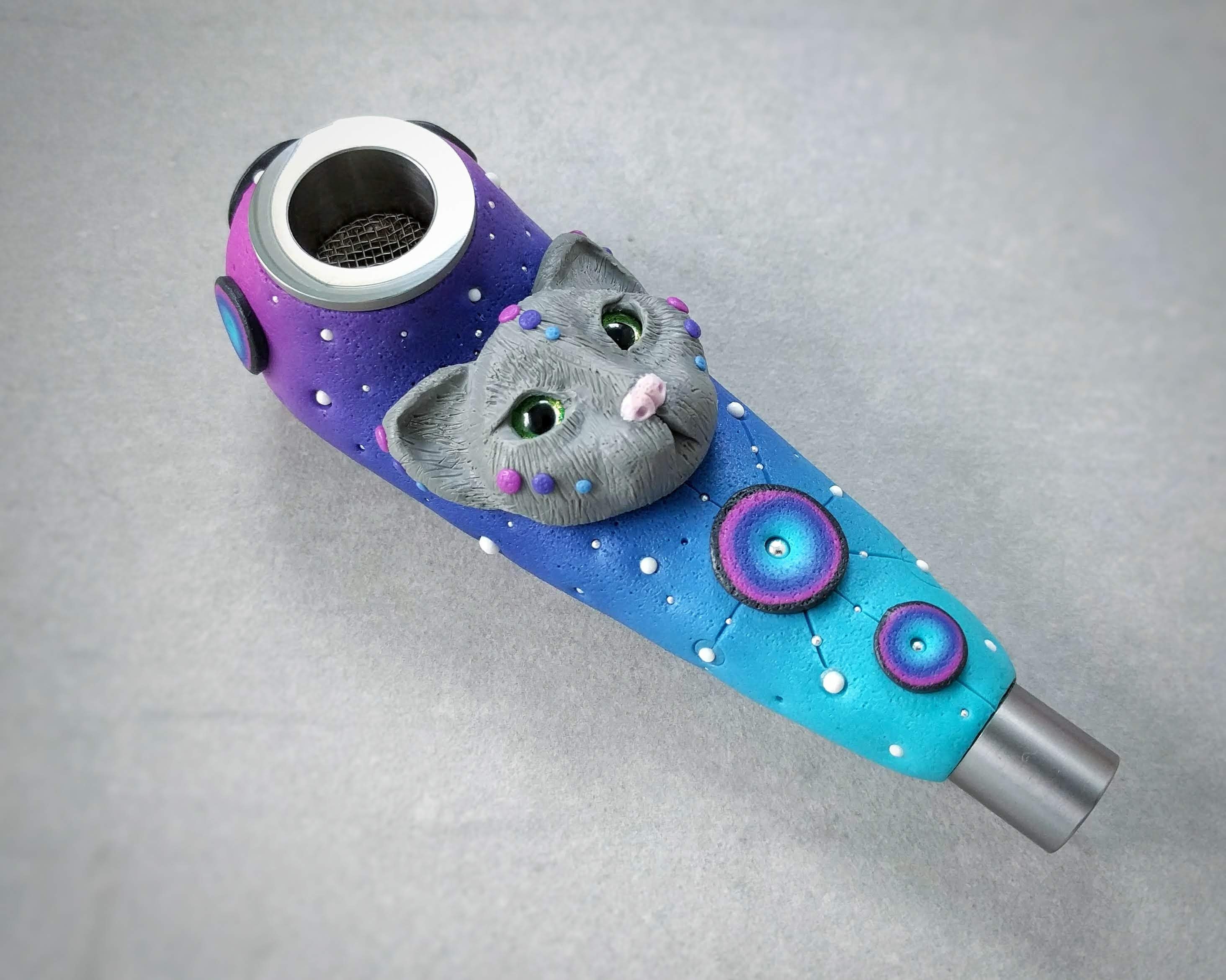 Cat Smoking Pipe