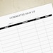 Committee Sign up Printable Form, Volunteer Signup Sheet, Event Planner ...