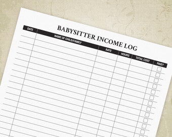 Babysitter Planner Babysitter Information Babysitter Binder - Etsy