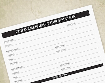 Backpack Tag Child Identification Card Allergy Tag Child Safety School ...