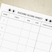 Euchre Game Score Sheets, Printable, Digital Download Chart, Gam008 - Etsy