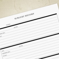 Surgical History Timeline Log | Medical Procedure Record | Healthcare ...