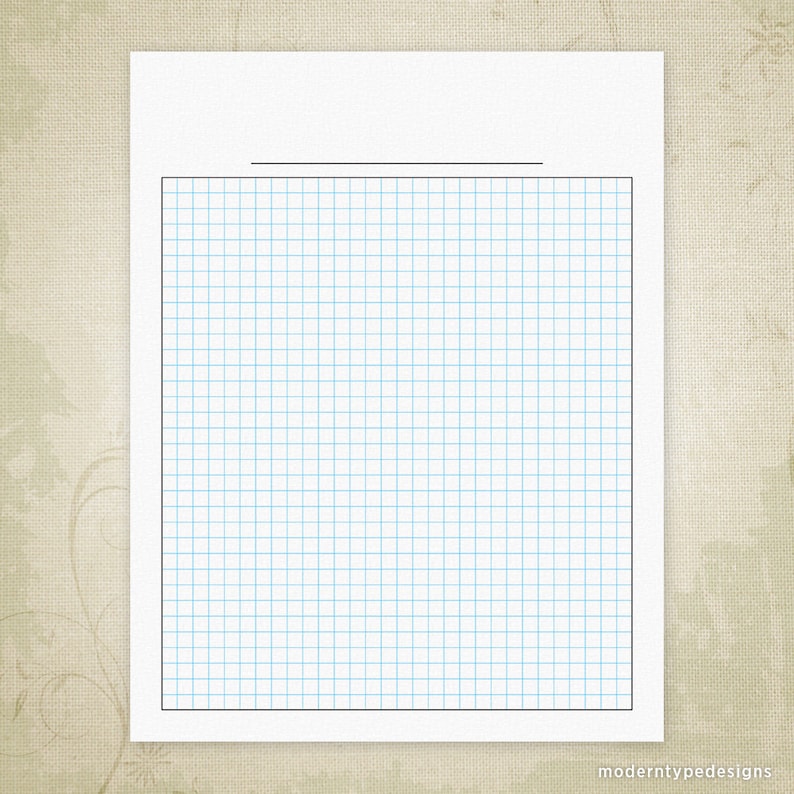 Blank Graph Paper Printable Digital Download for Clipboard, Lines ...