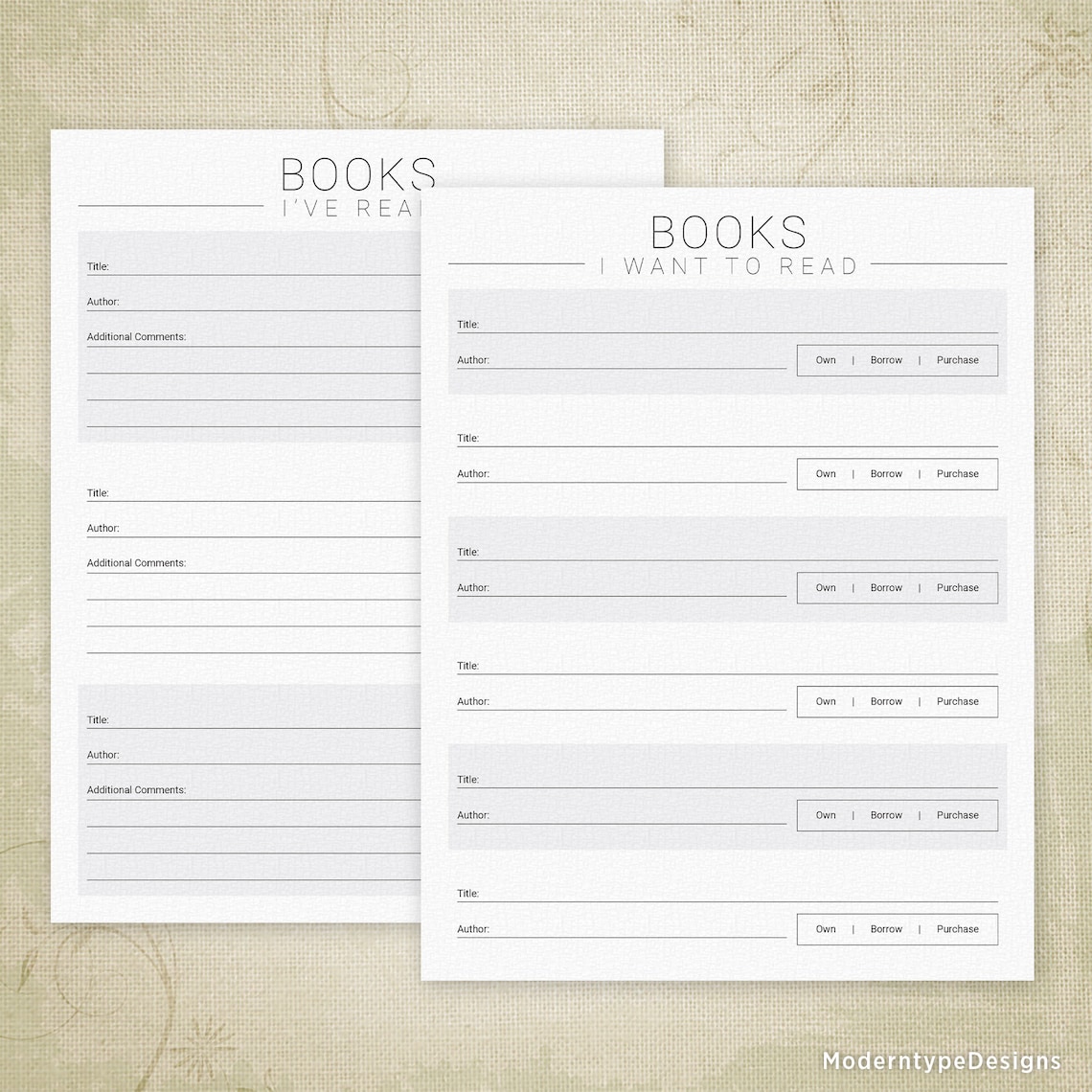 Books I've Read Printable, Books I Want to Read, Ereader List, Book ...