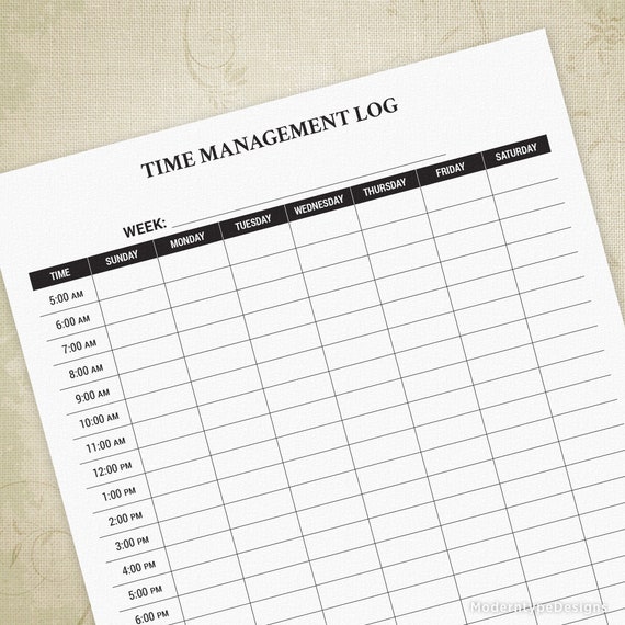 Time Management Chart