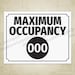 Maximum Occupancy Printable Editable Sign People Capacity - Etsy