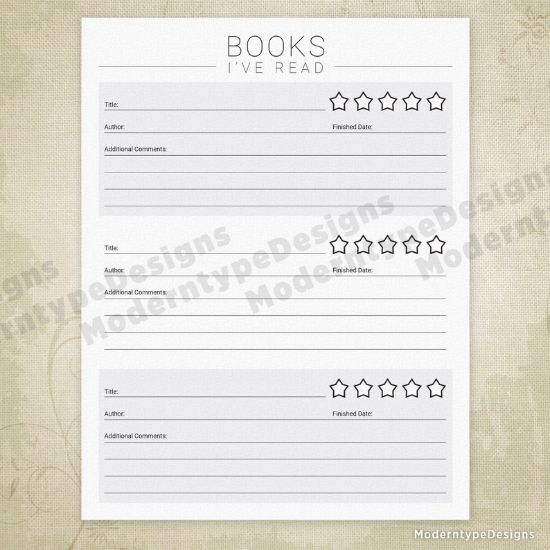 Books I've Read Printable, Books I Want to Read, Ereader List, Book ...