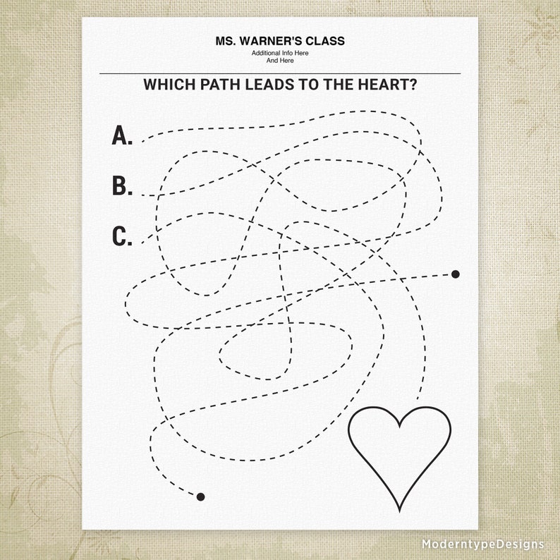 Find the Path to the Shape Printable Teacher Find It Puzzle - Etsy
