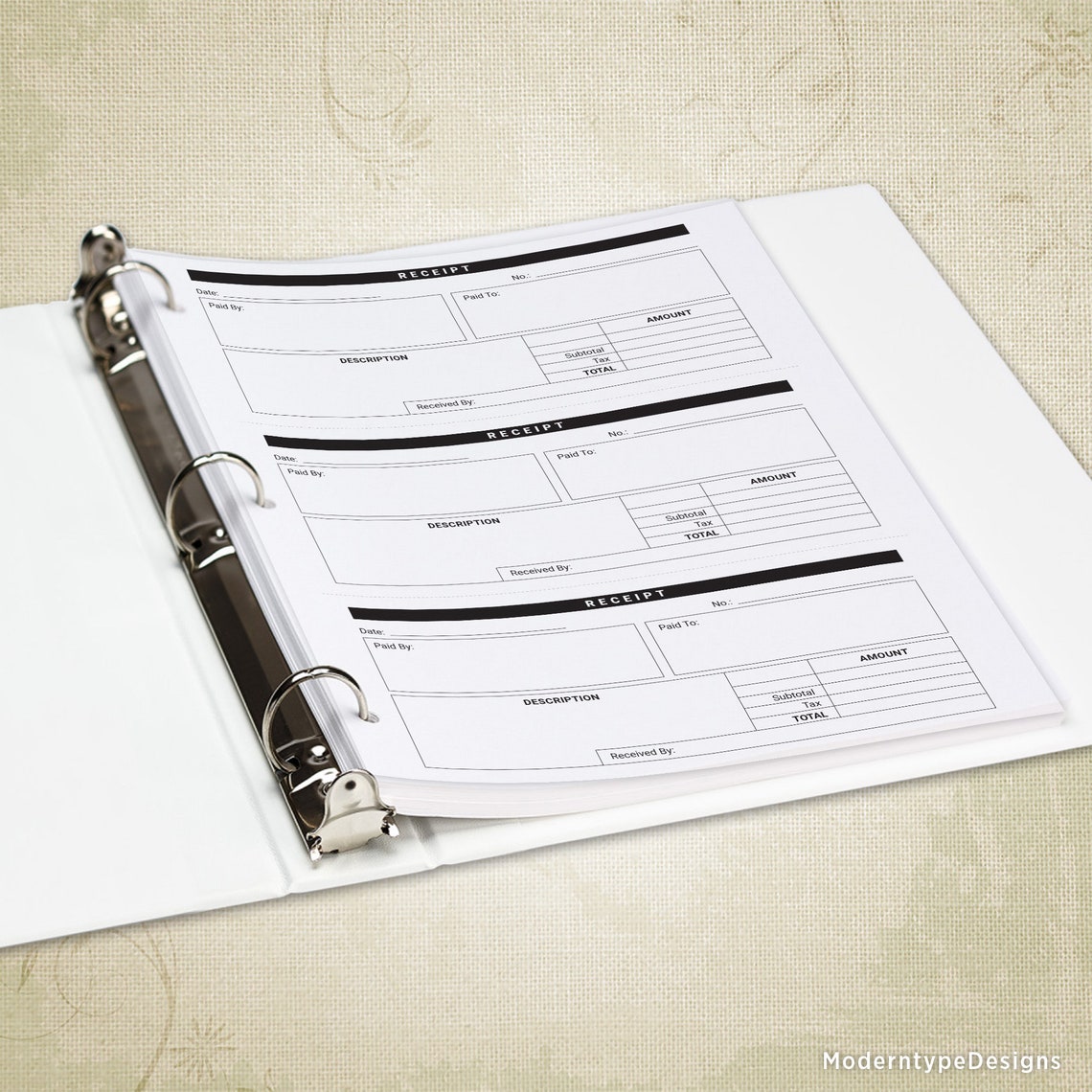 Three Receipts on One Sheet Printable, Cut Out Your Own Receipts, Proof ...