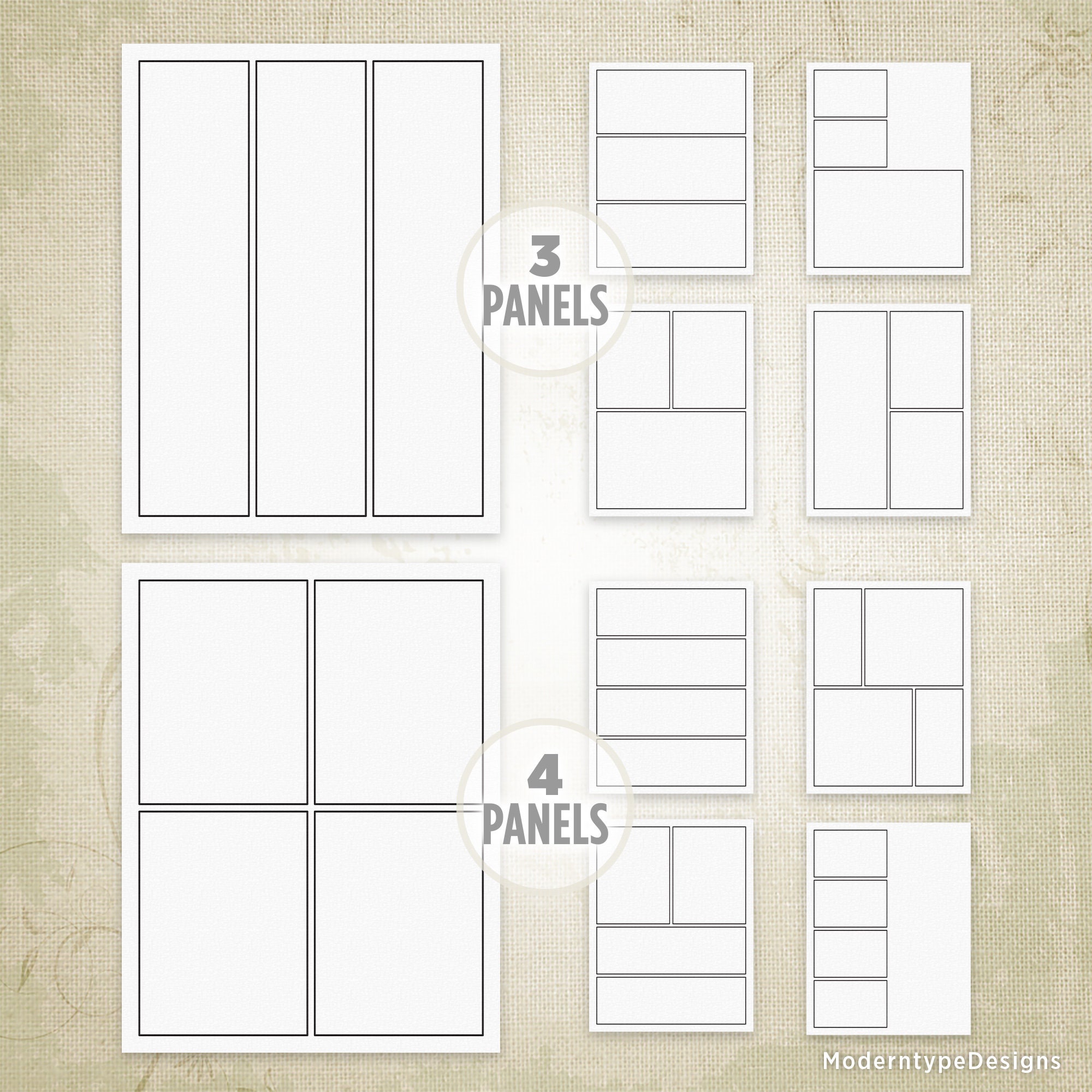 Basic Comic Book Panels With 50 Printable Pages Drawing - Etsy