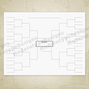 Sports Brackets Printable Digital Download, Tournament, Single ...