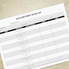 Committee Sign up Printable Form, Volunteer Signup Sheet, Event Planner ...