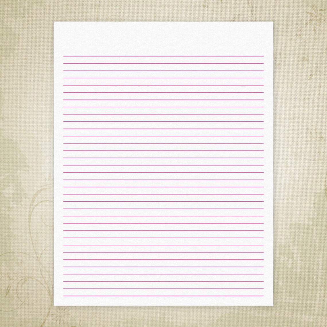 Lined Digital Paper Printable, Multi-colors Journal Inserts for Writing ...