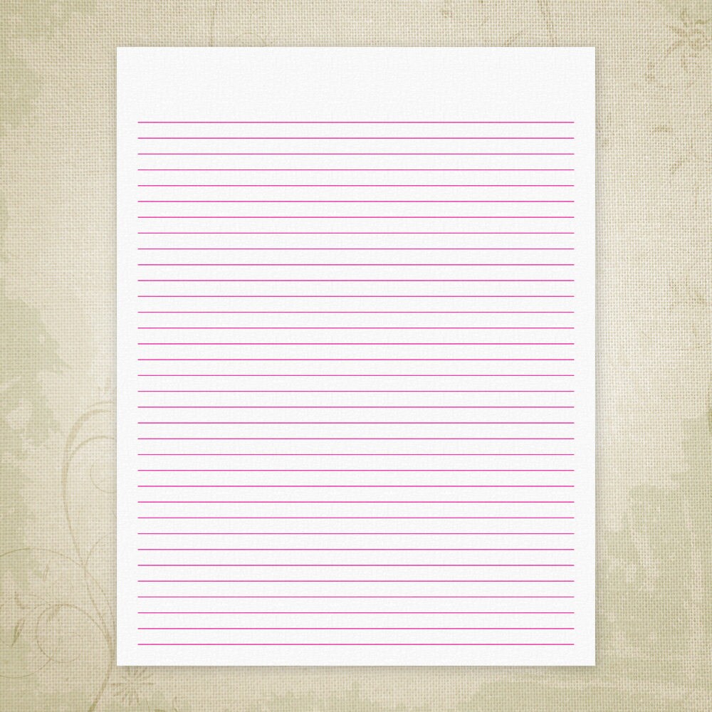 Lined Digital Paper Printable, Multi-colors Journal Inserts for Writing ...