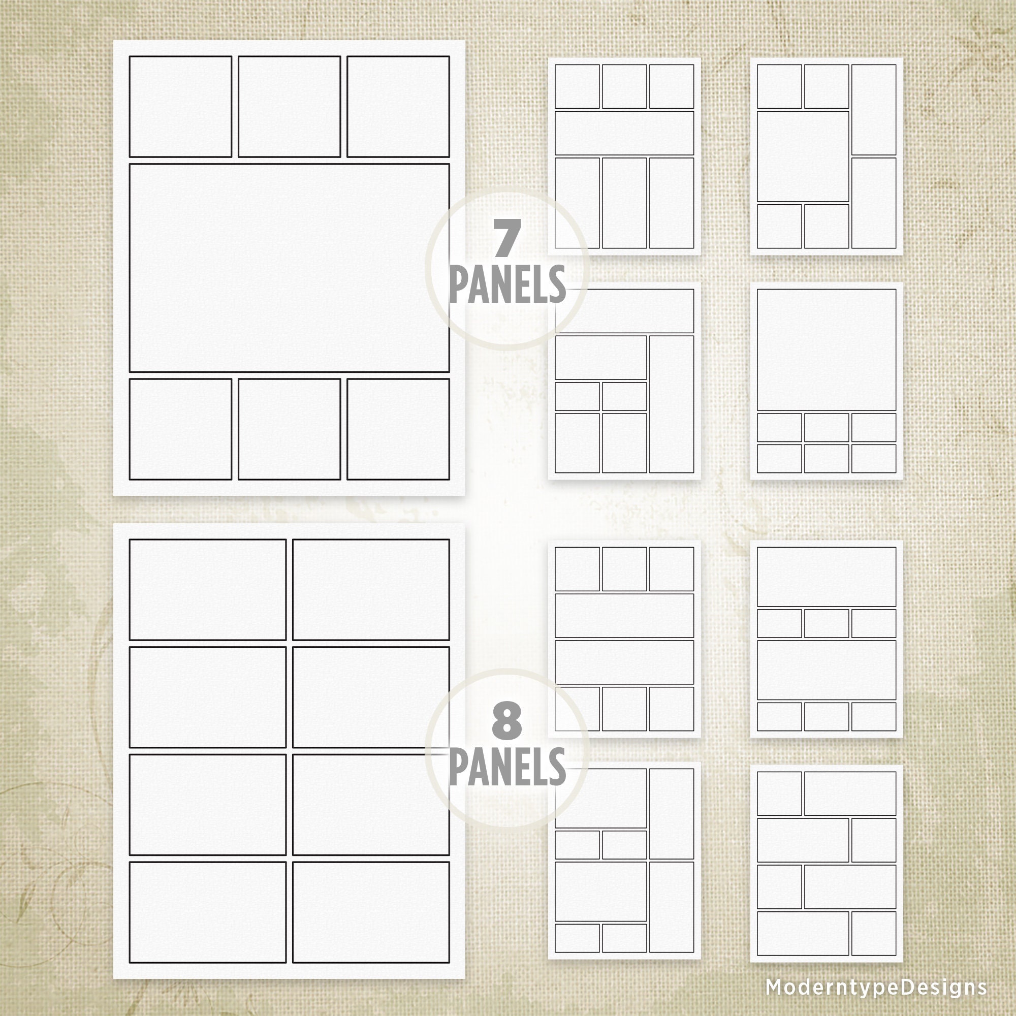 Basic Comic Book Panels With 50 Printable Pages Drawing - Etsy
