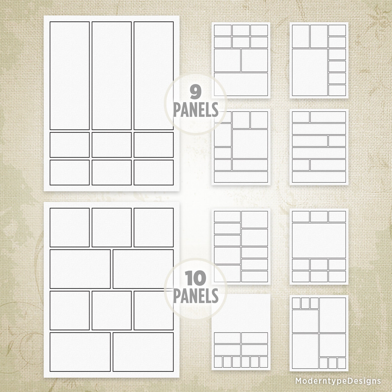 Basic Comic Book Panels With 50 Printable Pages Drawing | Etsy