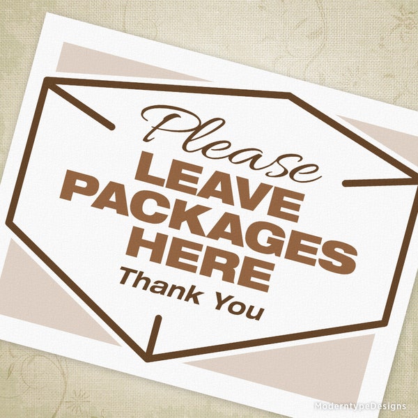 Please Leave Packages Here Printable - Etsy