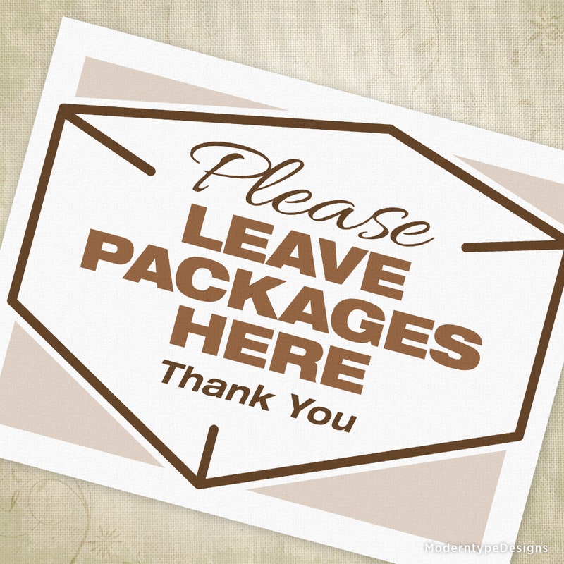 Printable Leave Packages Here Sign - Etsy