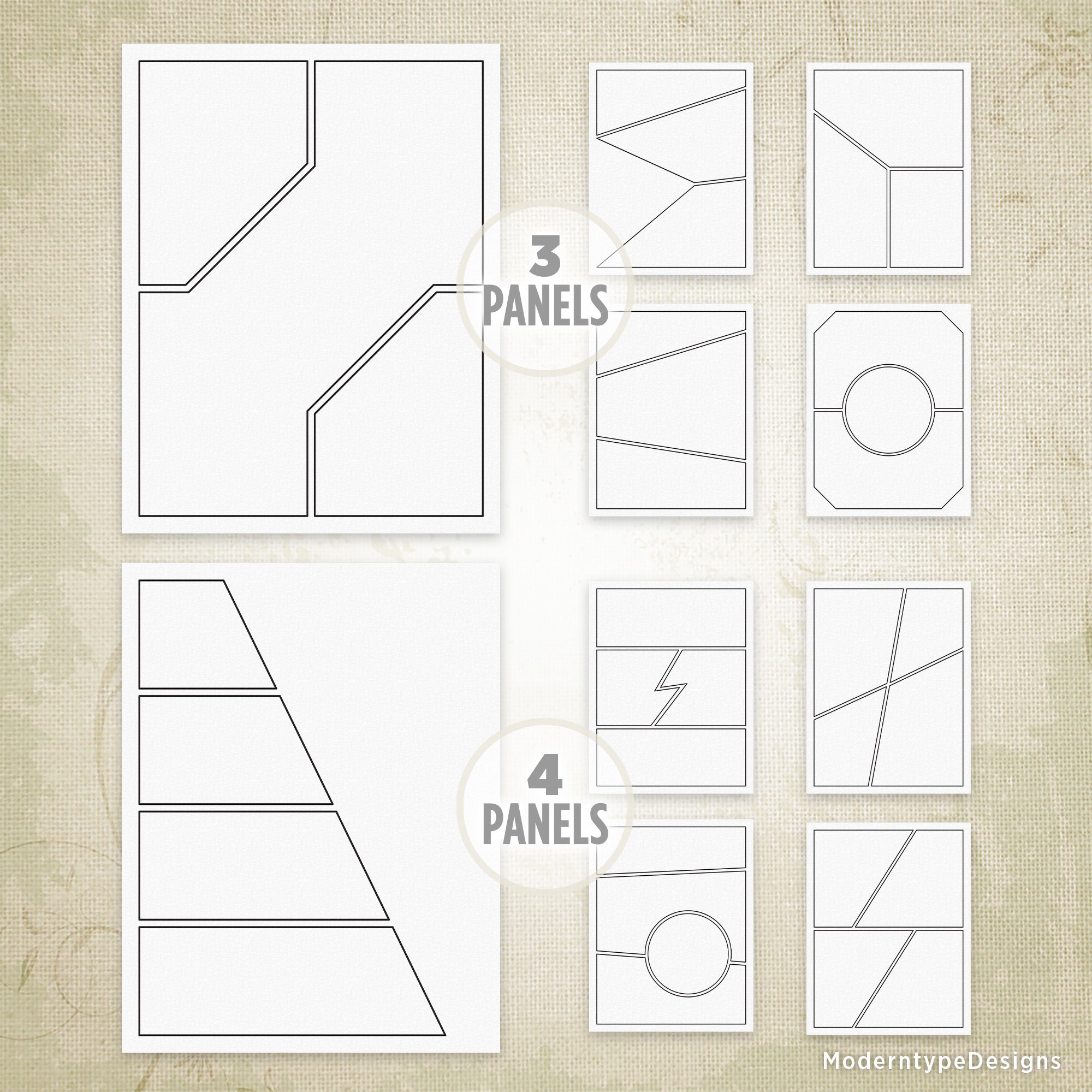 Complex Comic Book Panels: 50 Printable Pages (digital Download) - Etsy