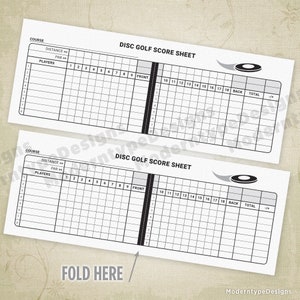 Disc Golf Score Sheet Printable: 18 Holes, 8 Players (digital File) - Etsy