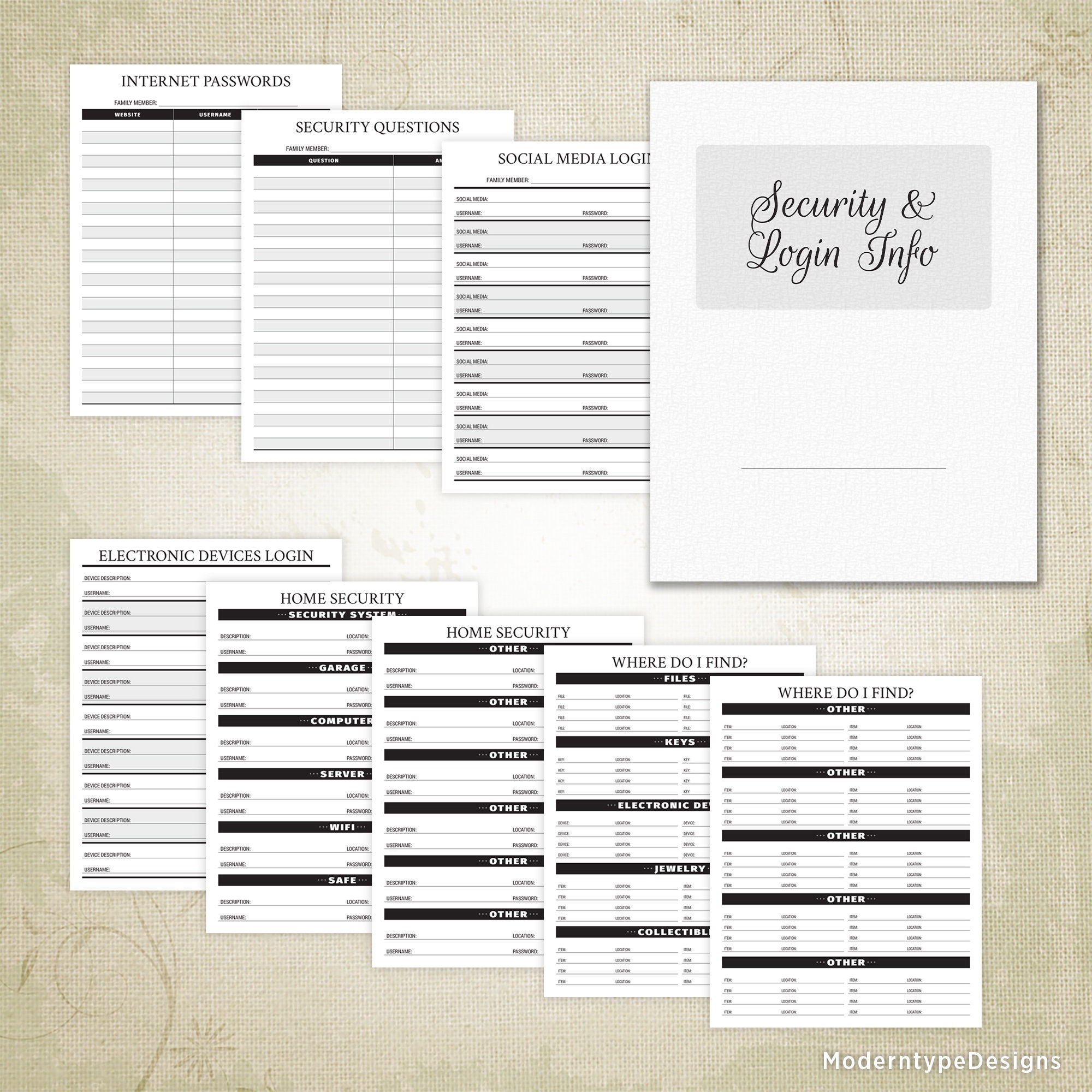 End of Life Planner Kit Printable, Advanced Care, Event of Death, Final ...