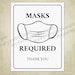 Masks Required Printable Sign, Business Window Poster, Social ...