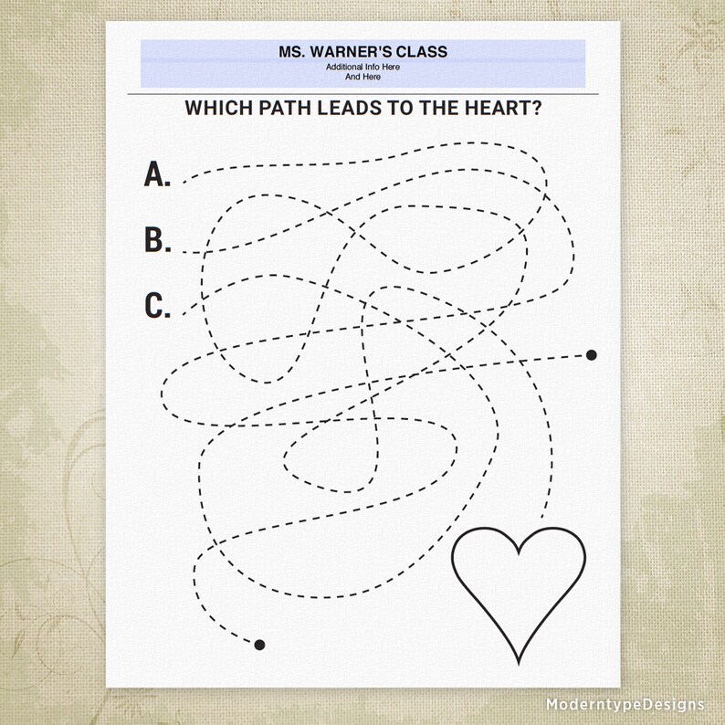 Find the Path to the Shape Printable Teacher Find It Puzzle - Etsy