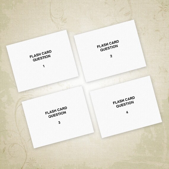 Flash Cards Printable Notecards for Studying Flashcards | Etsy