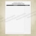 Job Responsibility Checklist Printable, Editable Company Task Log ...