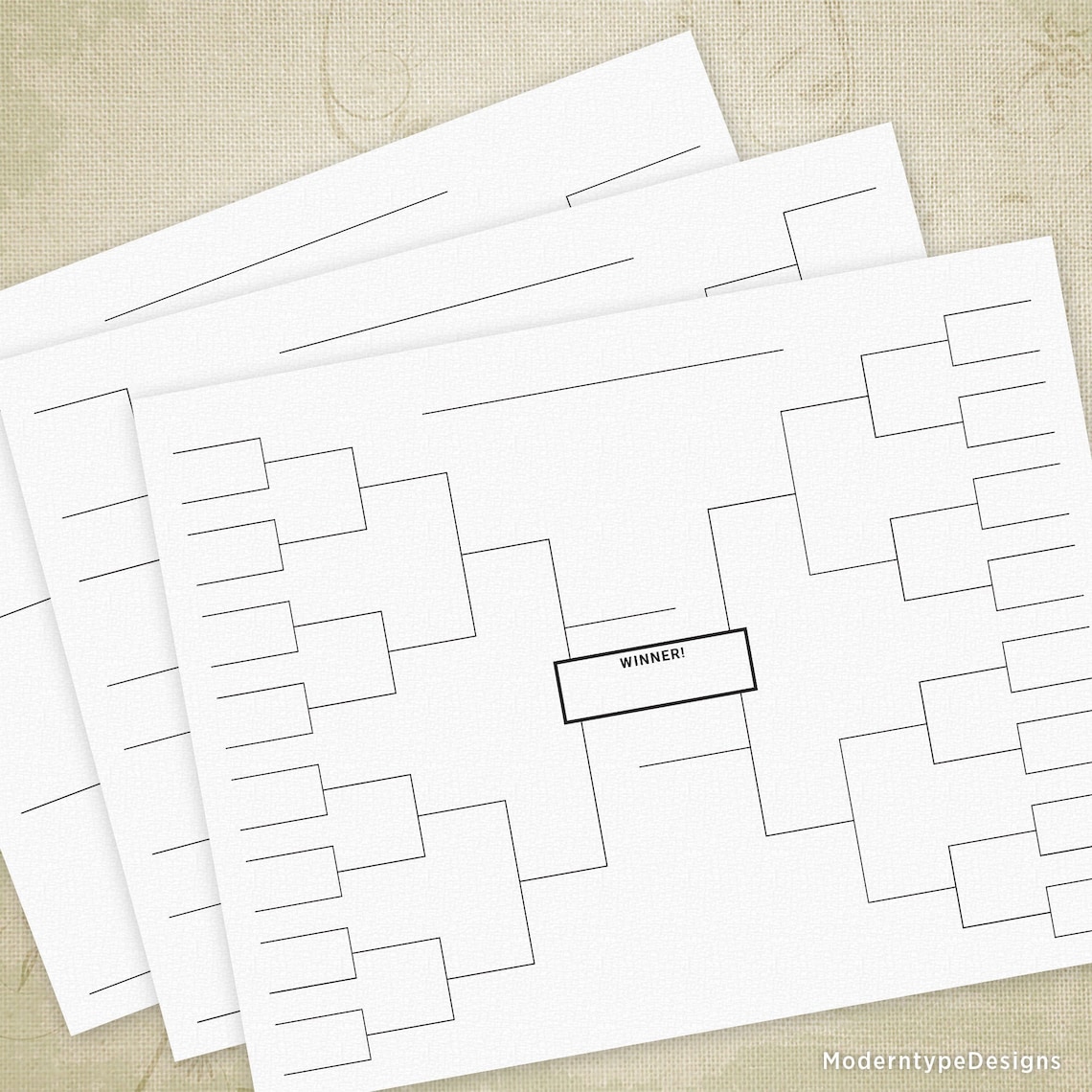 Sports Brackets Printable Digital Download, Tournament, Single ...