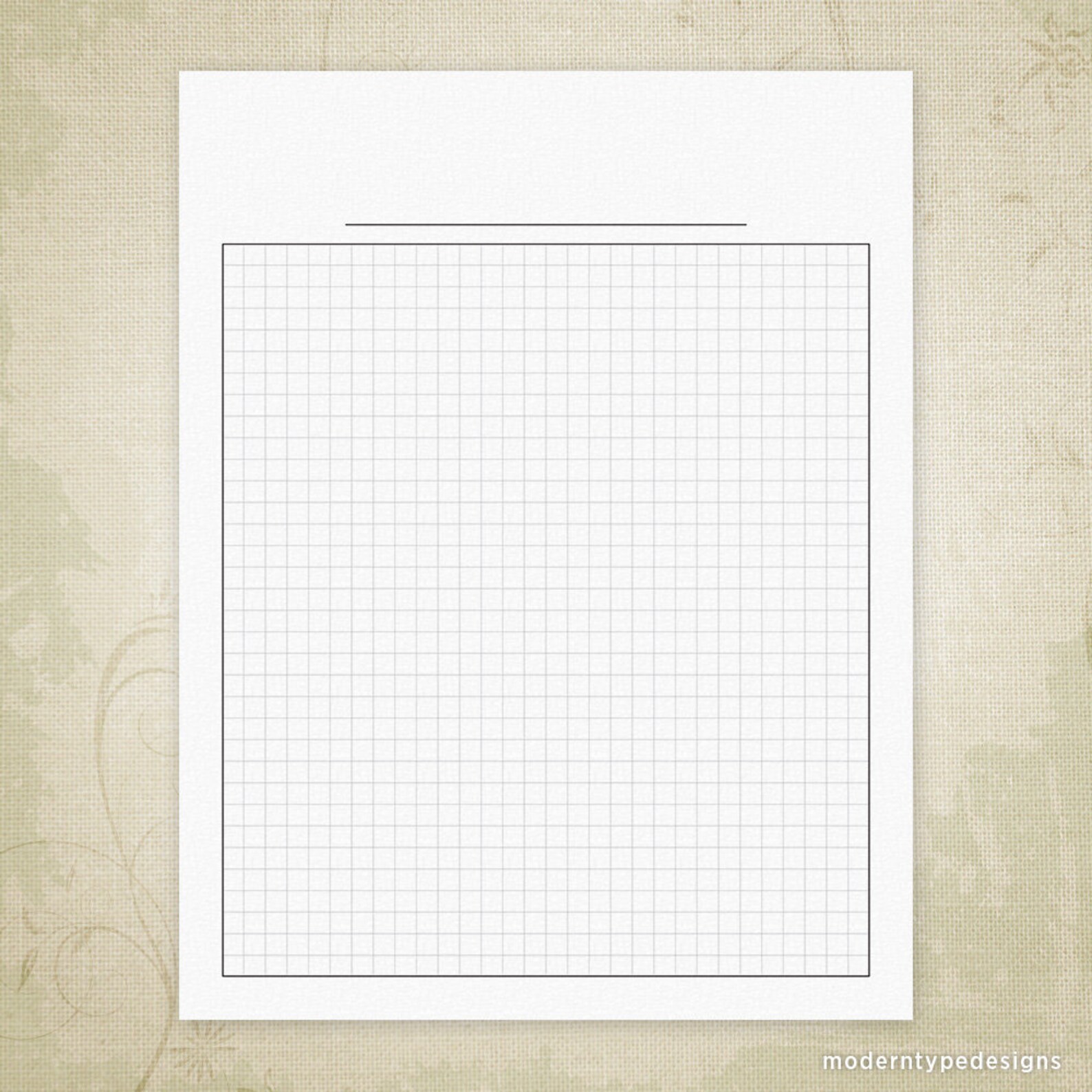 Blank Graph Paper Printable Digital Download for Clipboard, Lines ...