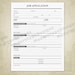 Job Application Printable, Employment Form, Employer Document, Work ...
