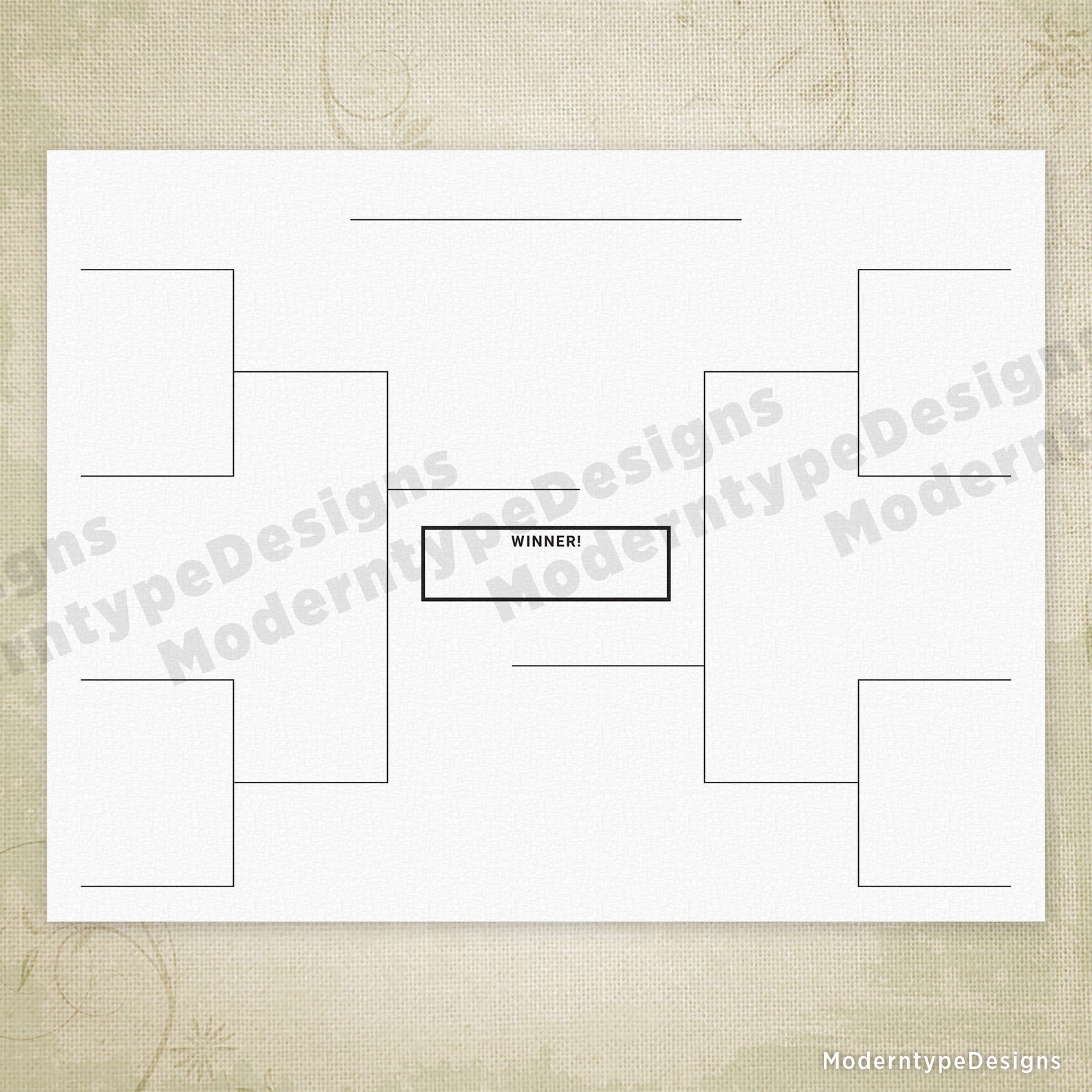 Sports Brackets Printable Digital Download, Tournament, Single ...