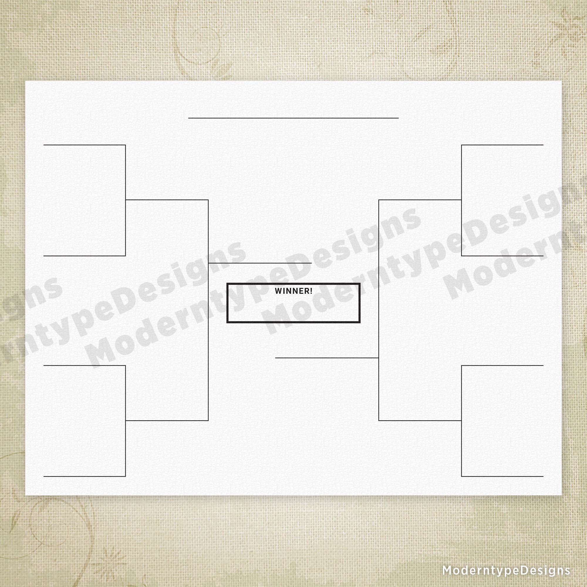 Sports Brackets Printable Digital Download, Tournament, Single ...