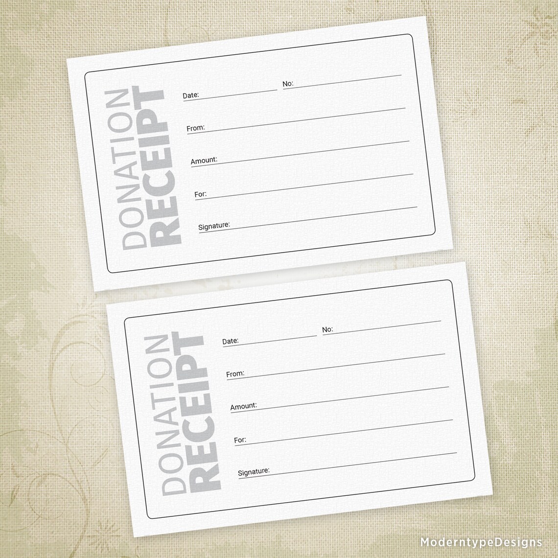 Donations Receipt Printable Proof of Purchase Financial | Etsy