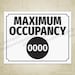 Maximum Occupancy, Printable Editable Sign, People Capacity, Guest ...