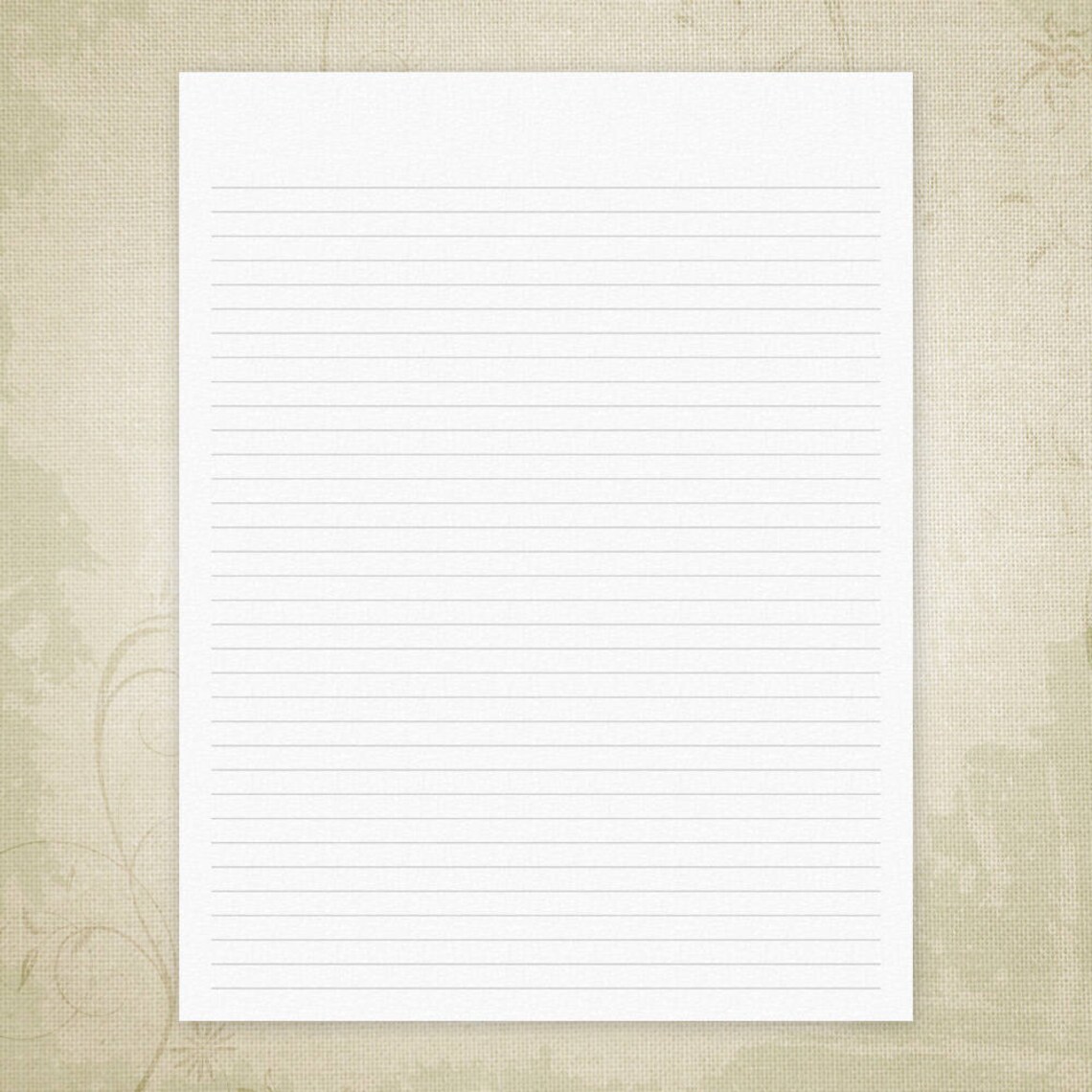 Lined Digital Paper Printable, Multi-colors Journal Inserts for Writing ...