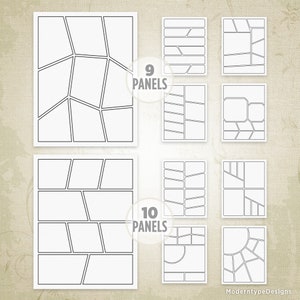 Complex Comic Book Panels With 50 Printable Pages, Drawing Strips, Art ...
