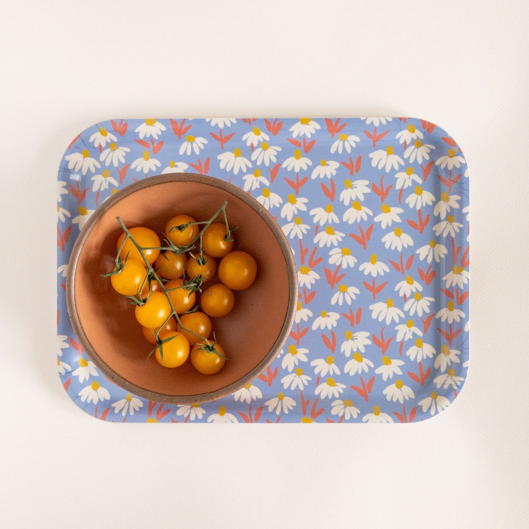 Coneflower Serving Tray / Birch Tray Made in Sweden / Rectangular Tea ...