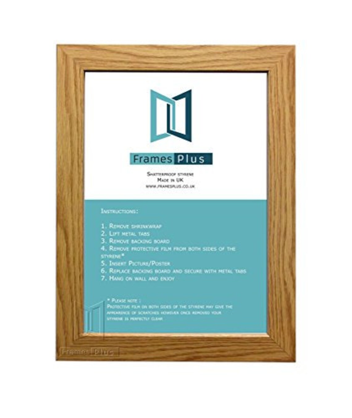 Oak Wooden Effect Picture Photo Frames Size: A4 (8.25"x11.75 ...