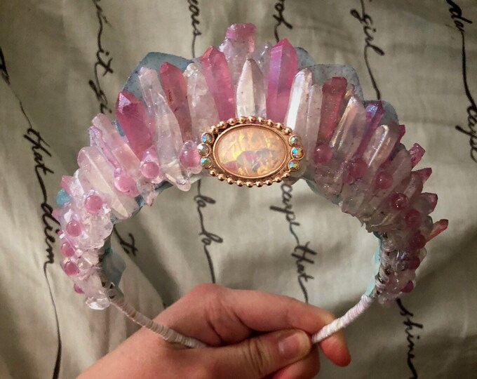 THE FREYA crystal Crown, Bridal Crown, Festival Crown - Etsy