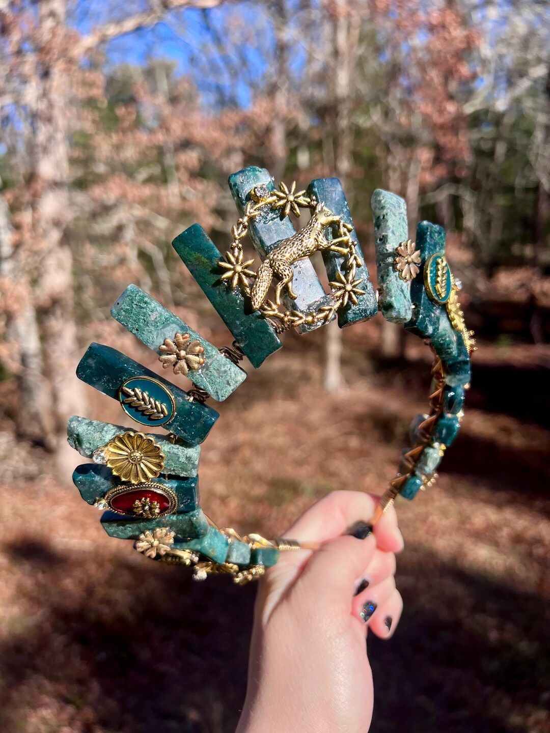 The Fae Forest Crystal Crown, Halo Crown, Mermaid Crown, Bridal Crown ...