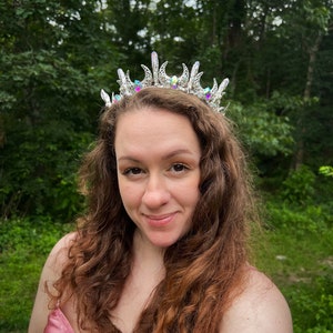 The Luna Aura Quartz Witch Crystal Crown (angel Aura Quartz Crown ...
