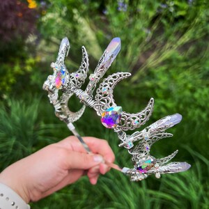 The Luna Aura Quartz Witch Crystal Crown (angel Aura Quartz Crown ...