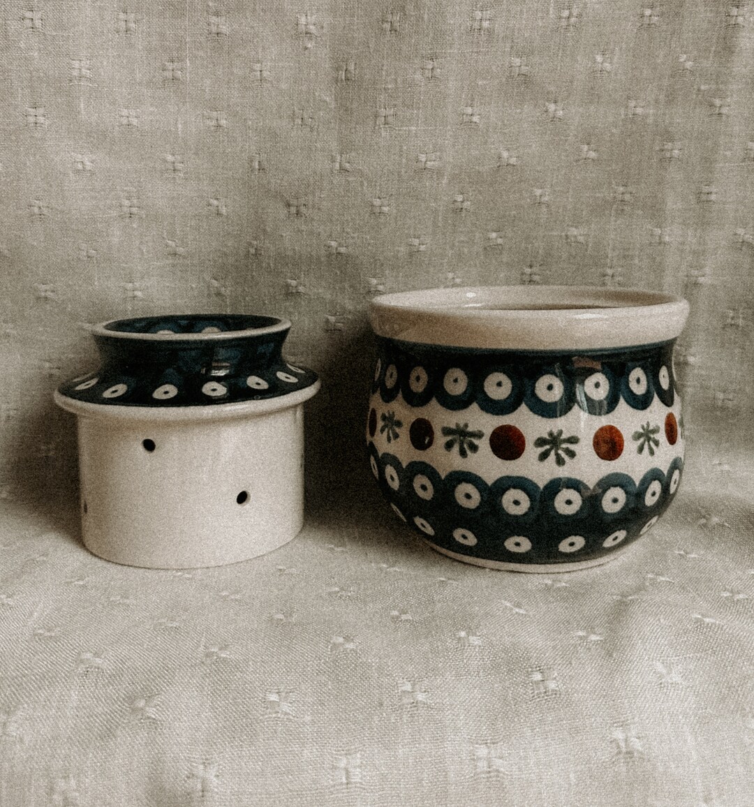 Vintage, Polish Ceramic Butter Bell, Farmhouse, Cottage Decor ...