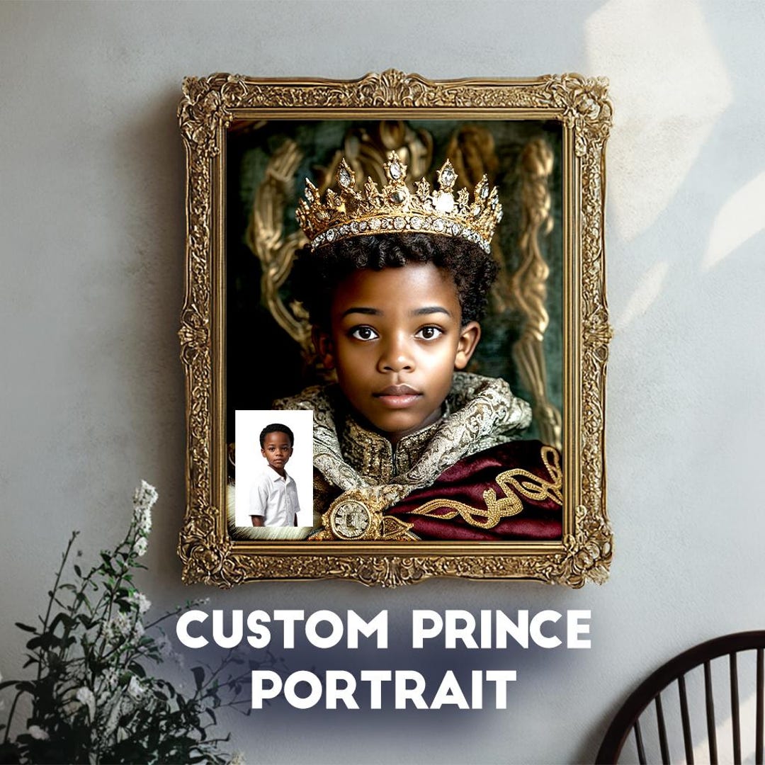 Custom Royal Prince Portrait: Renaissance Style Poster or Canvas - Etsy